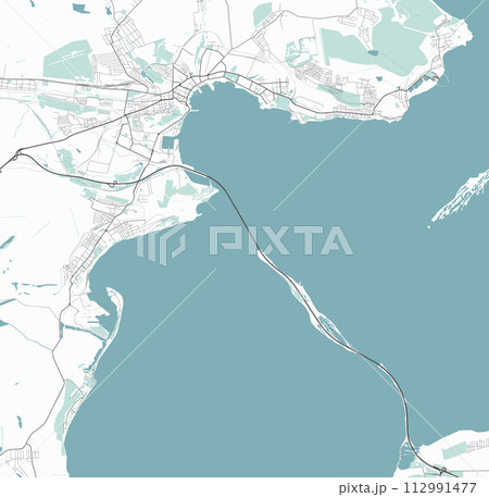 Kerch map. Detailed map of Kerch city...のイラスト素材 [112991477] - PIXTA