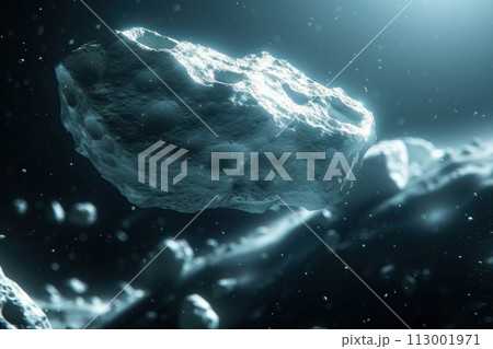 Phenomenal asteroid shapes in outer space.のイラスト素材 [113001971] - PIXTA