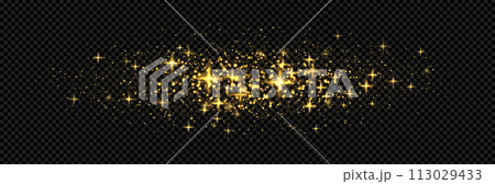 gold firefly light. Golden sparkle effect....のイラスト素材 [113029433] - PIXTA