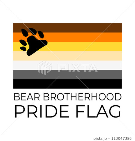 Bear Brotherhood Pride Rainbow Flags. Symbol of...のイラスト素材 [113047386] - PIXTA