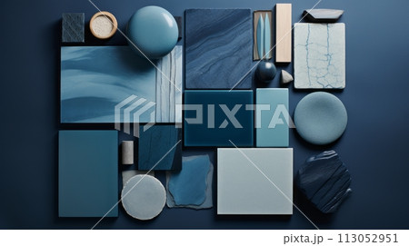 Artfully crafted blue palette, versatile shadesのイラスト素材 [113052951] - PIXTA