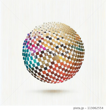 abstract 3d sphere with colorful pattern,...のイラスト素材 [113062554] - PIXTA