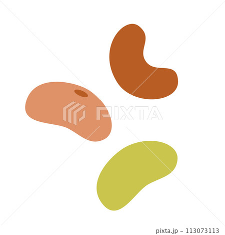 Red, green beans, Edamame, cartoon style....のイラスト素材 [113073113] - PIXTA
