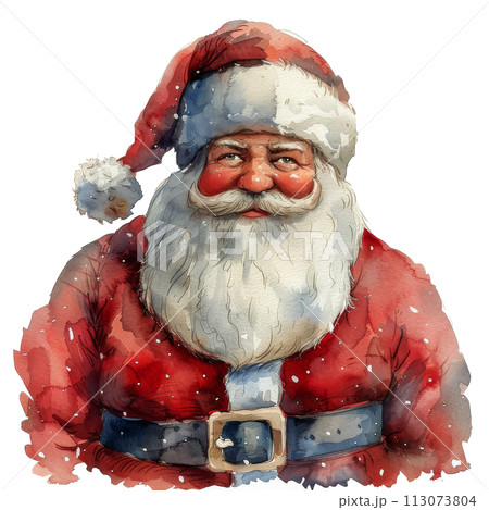 Watercolor Painting of Santa Clausのイラスト素材 [113073804] - PIXTA