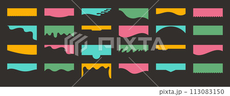 Banner header and separator set with drops,...のイラスト素材 [113083150] - PIXTA