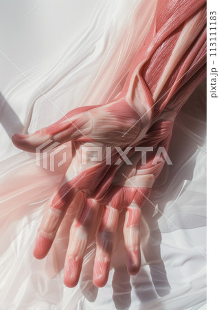 Anatomical texture of the muscles of an...のイラスト素材 [113111183] - PIXTA
