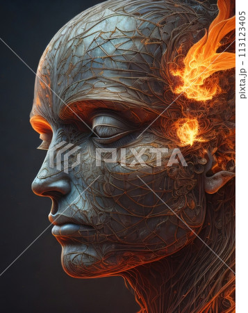 Picture illustrating an amalgamation of human...のイラスト素材 [113123405] - PIXTA