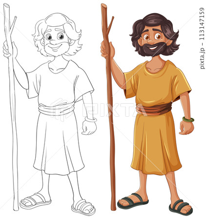Before and After: Character Illustrationのイラスト素材 [113147159] - PIXTA