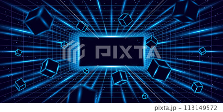 3d vector space background.のイラスト素材 [113149572] - PIXTA