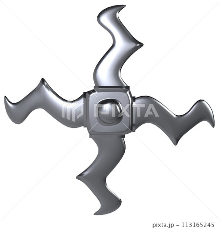 Throwing Star isolated on white backgroundのイラスト素材 [113165245] - PIXTA