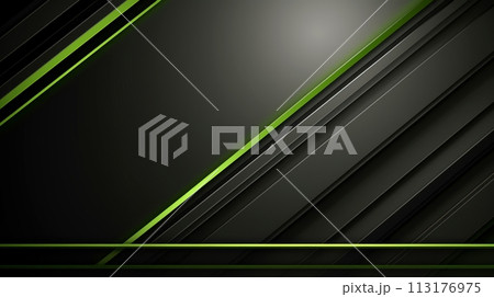 Modern dark green overlapping dimension line...のイラスト素材 [113176975] - PIXTA
