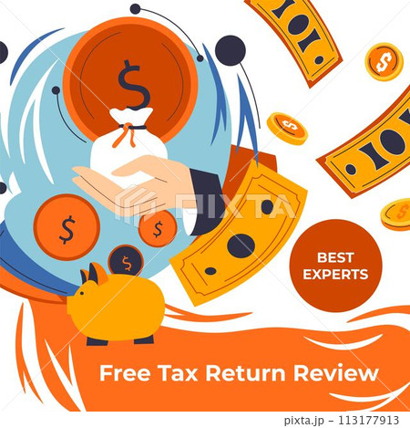 Free tax return review, best experts accountantsのイラスト素材 [113177913] - PIXTA