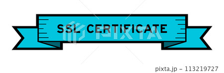 Ribbon label banner with word SSL (Abbreviation...のイラスト素材 [113219727 ...
