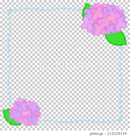 Hydrangea frame illustration [square] - Stock Illustration [113229134 ...