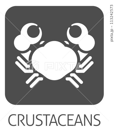 Crab Crustacean Food Allergen Allergy Icon Conceptのイラスト素材 [113242573 ...