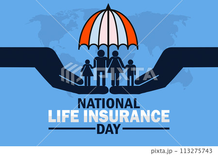 National Life Insurance day, backgroundのイラスト素材 [113275743] - PIXTA