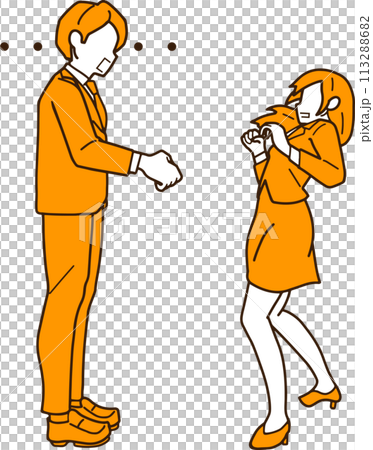 Illustration of a businessman being refused a... - Stock Illustration ...