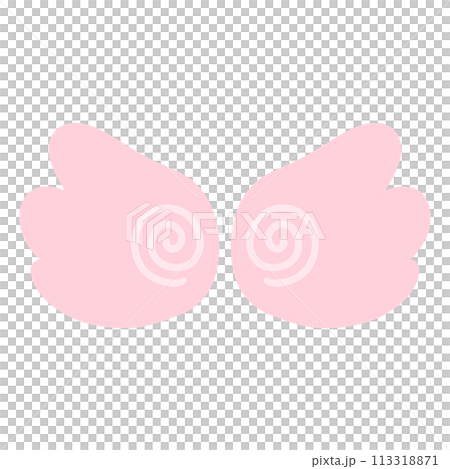 Cute Pink Angel Wings Cartoon illustration Cute...のイラスト素材 [113318871 ...
