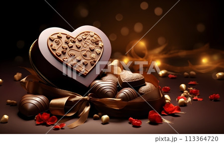 composite image of Choco heartsのイラスト素材 [113364720] - PIXTA