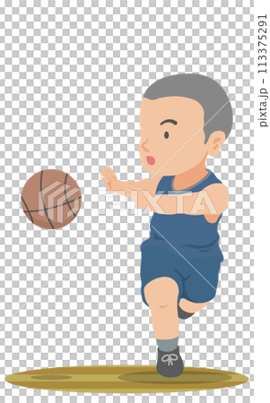 Running pass catch basketball - Stock Illustration [113375291] - PIXTA