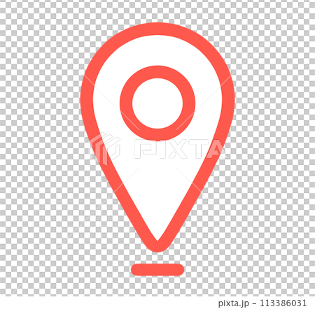 Simple red map icon - Stock Illustration [113386031] - PIXTA