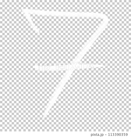 Chalk Number Seven Isolated illustration Chalk...のイラスト素材 [113390359 ...