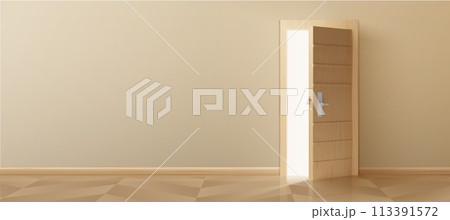 3d open house door with light digital conceptのイラスト素材 [113391572] - PIXTA
