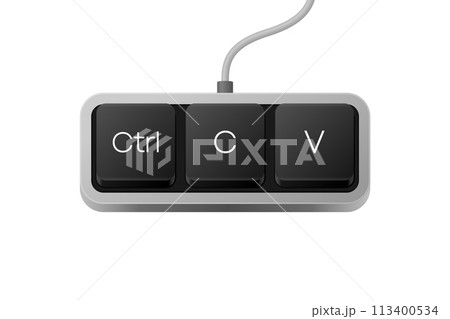 Copy Paste button combination. Computer...のイラスト素材 [113400534] - PIXTA
