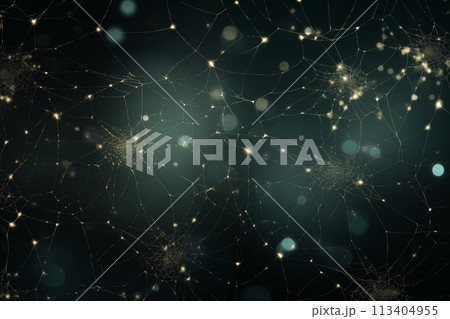 Chaotic spider's web background by Generative AIのイラスト素材 [113404955] - PIXTA