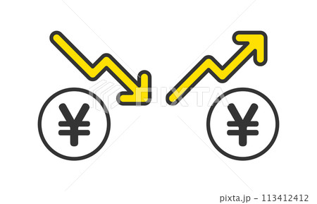 為替 円安と円高のイラスト素材 [113412412] - PIXTA