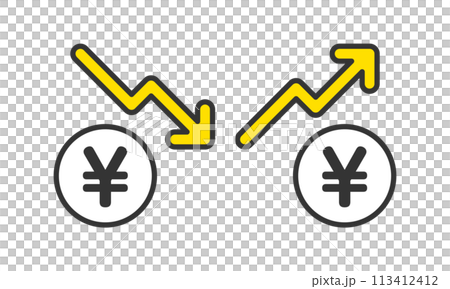 為替 円安と円高のイラスト素材 [113412412] - PIXTA