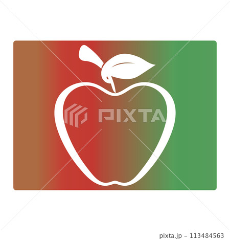 Gradient color apple backgroundのイラスト素材 [113484563] - PIXTA