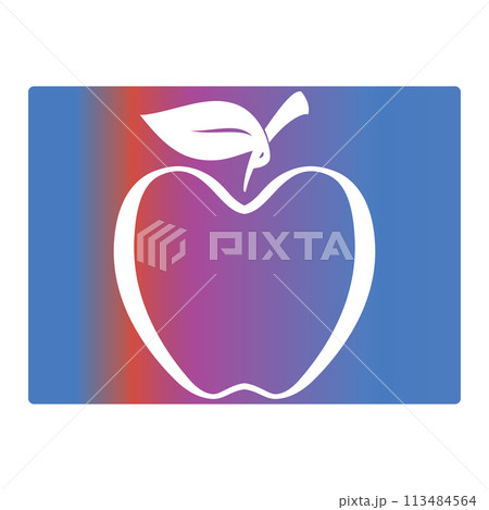 Gradient color apple backgroundのイラスト素材 [113484564] - PIXTA