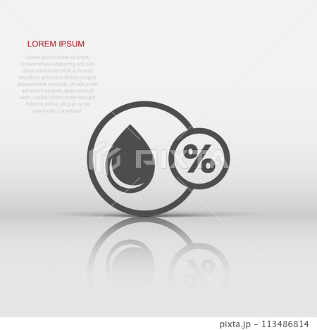 Humidity icon in flat style. Climate vector...のイラスト素材 [113486814] - PIXTA