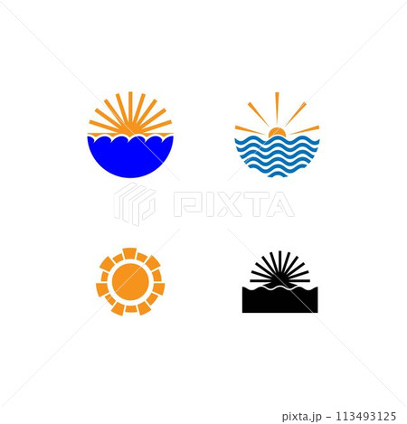 sun logoのイラスト素材 [113493125] - PIXTA