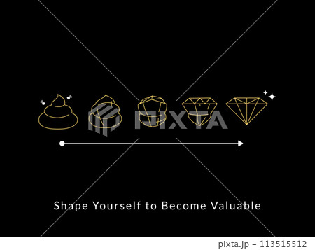 Simple Motivation graphic on dark background....のイラスト素材 [113515512] - PIXTA