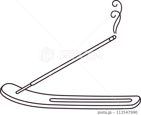 Burning incense stick drawingのイラスト素材 [113547990] - PIXTA