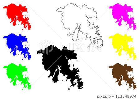 Fuqing city (People's Republic of China, PRC)...のイラスト素材 [113549974] - PIXTA