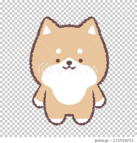 Shiba Inu standing pose - Stock Illustration [113559251] - PIXTA