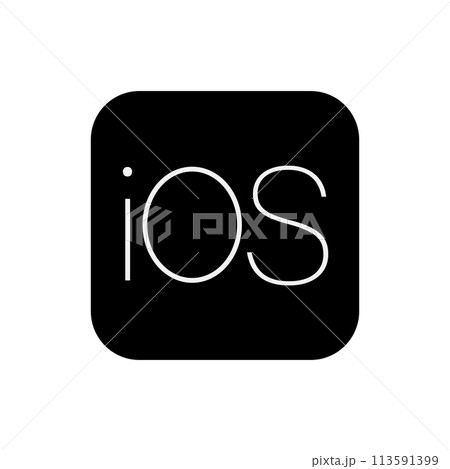 Apples iOS operating system. iOS logo isolated...のイラスト素材 [113591399 ...