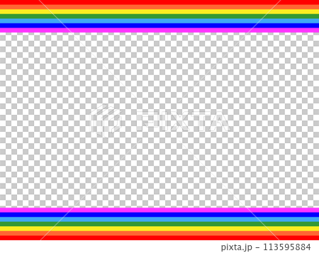 Rainbow Line Frame - Stock Illustration [113595884] - PIXTA
