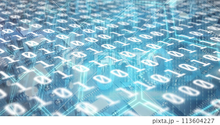 Image of binary coding numbers changing over...のイラスト素材 [113604227] - PIXTA