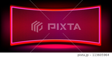 Red tv led screen with light texture backgroundのイラスト素材 [113605964] - PIXTA
