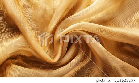 Golden brown fabric with curly textureのイラスト素材 [113623277] - PIXTA