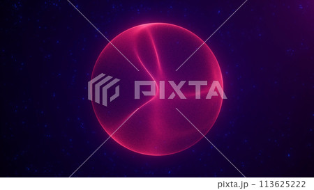 Abstract round red sphere, shimmering with...のイラスト素材 [113625222] - PIXTA