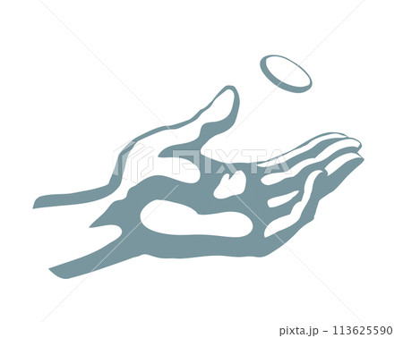 Vector drawing. The hand draws lotsのイラスト素材 [113625590] - PIXTA