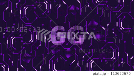 Image of 6g text and computer data processingのイラスト素材 [113633670] - PIXTA