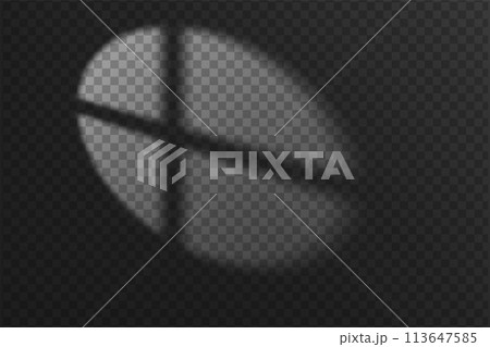 Light effect shadow overlay from round window...のイラスト素材 [113647585] - PIXTA