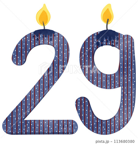 29th Birthday candle numberのイラスト素材 [113680380] - PIXTA