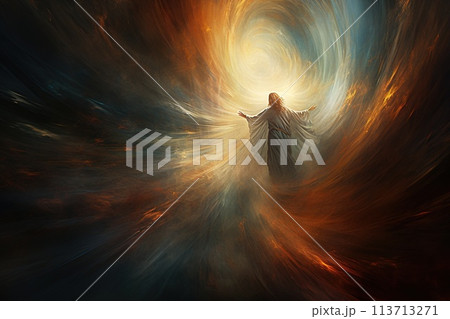 Religious biblical concept of human death, soul...のイラスト素材 [113713271 ...